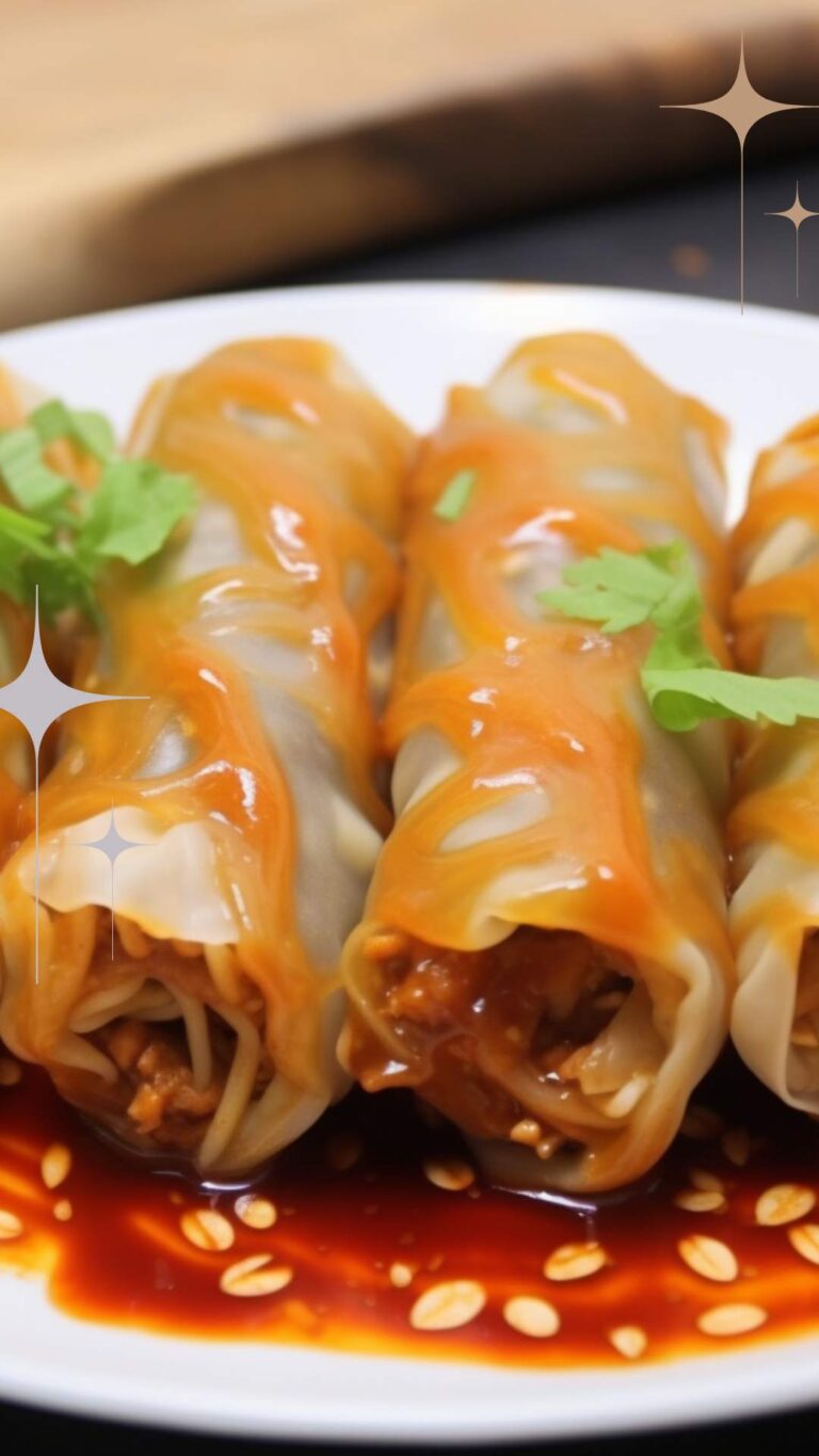 Spicy Noodle Spring Rolls - Cravefuly