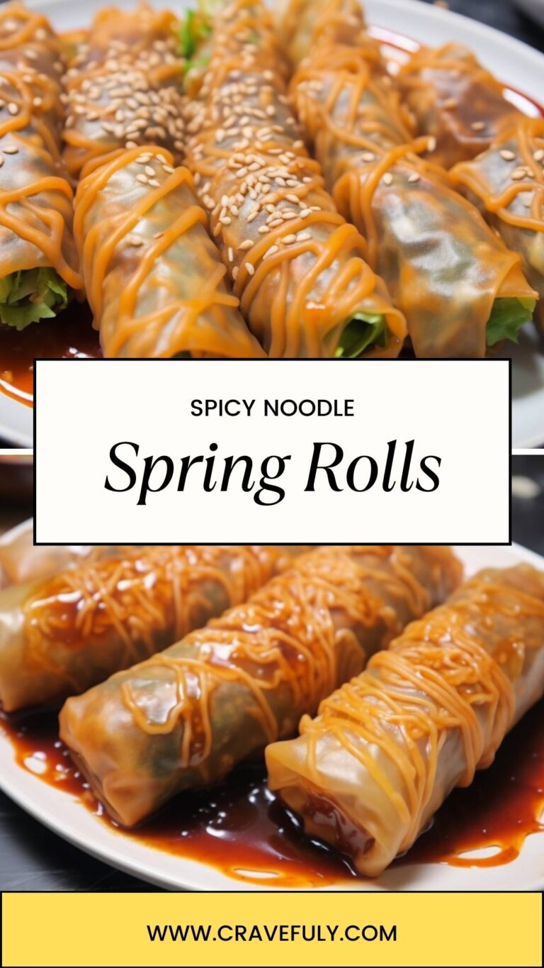 Spicy Noodle Spring Rolls - Cravefuly