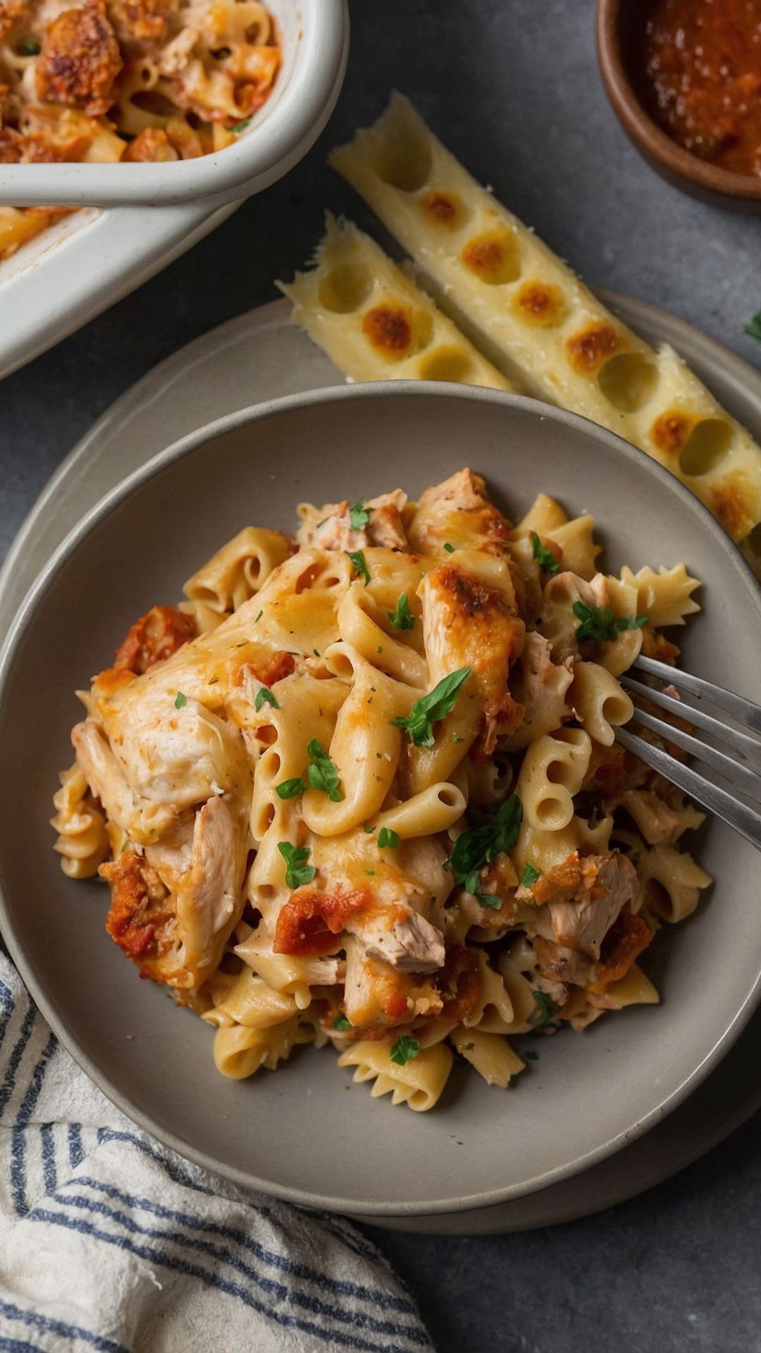 4 Ingredient Chicken Pasta Casserole Recipe - Cravefuly
