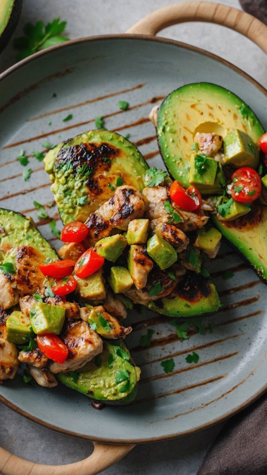 Grilled Avocado Chicken - Cravefuly