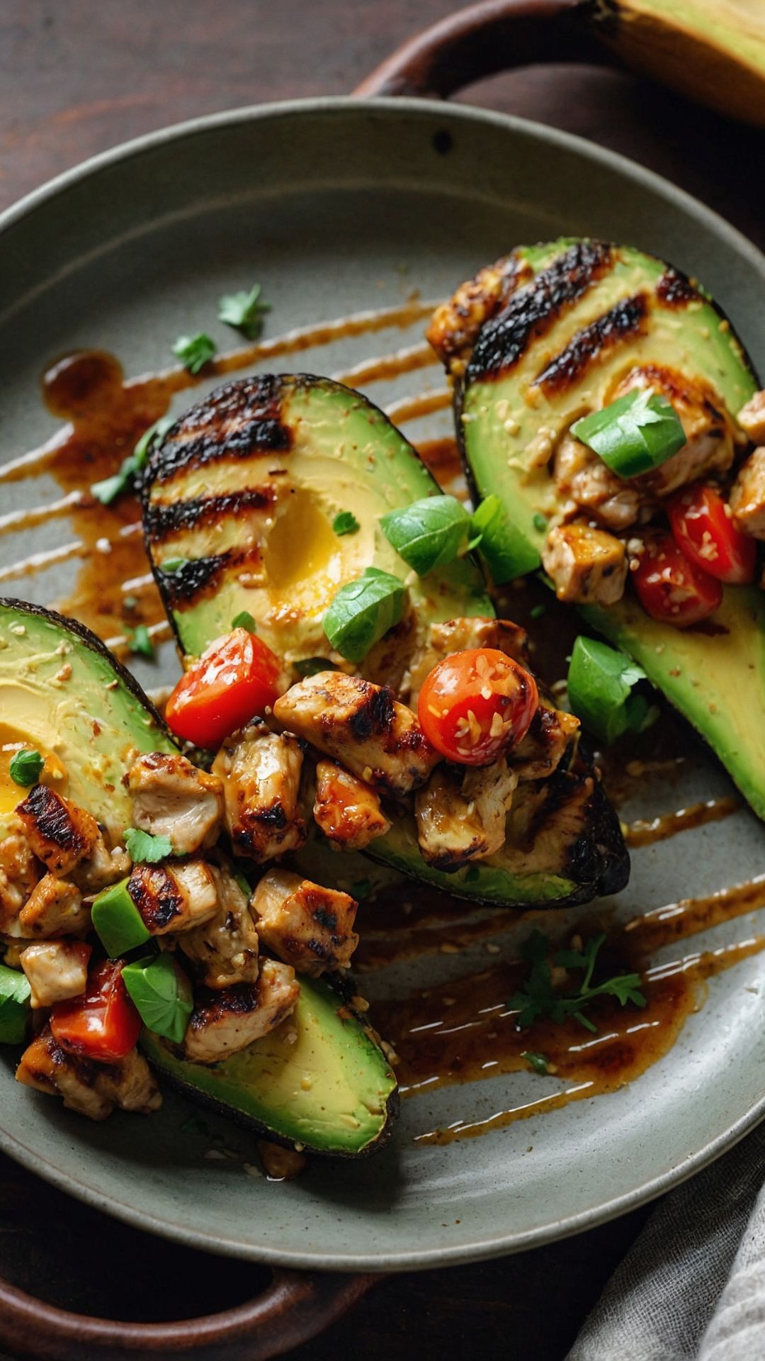 Grilled Avocado Chicken - Cravefuly