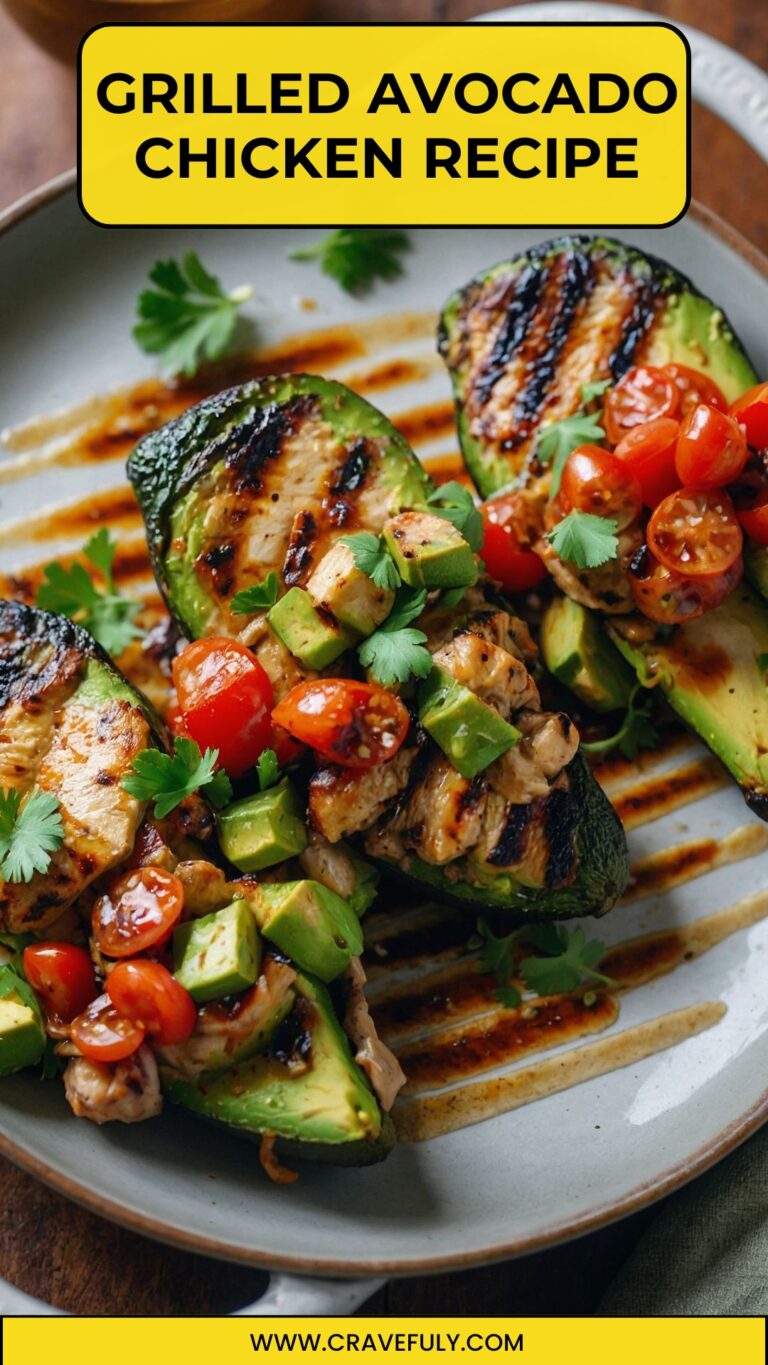 Grilled Avocado Chicken - Cravefuly