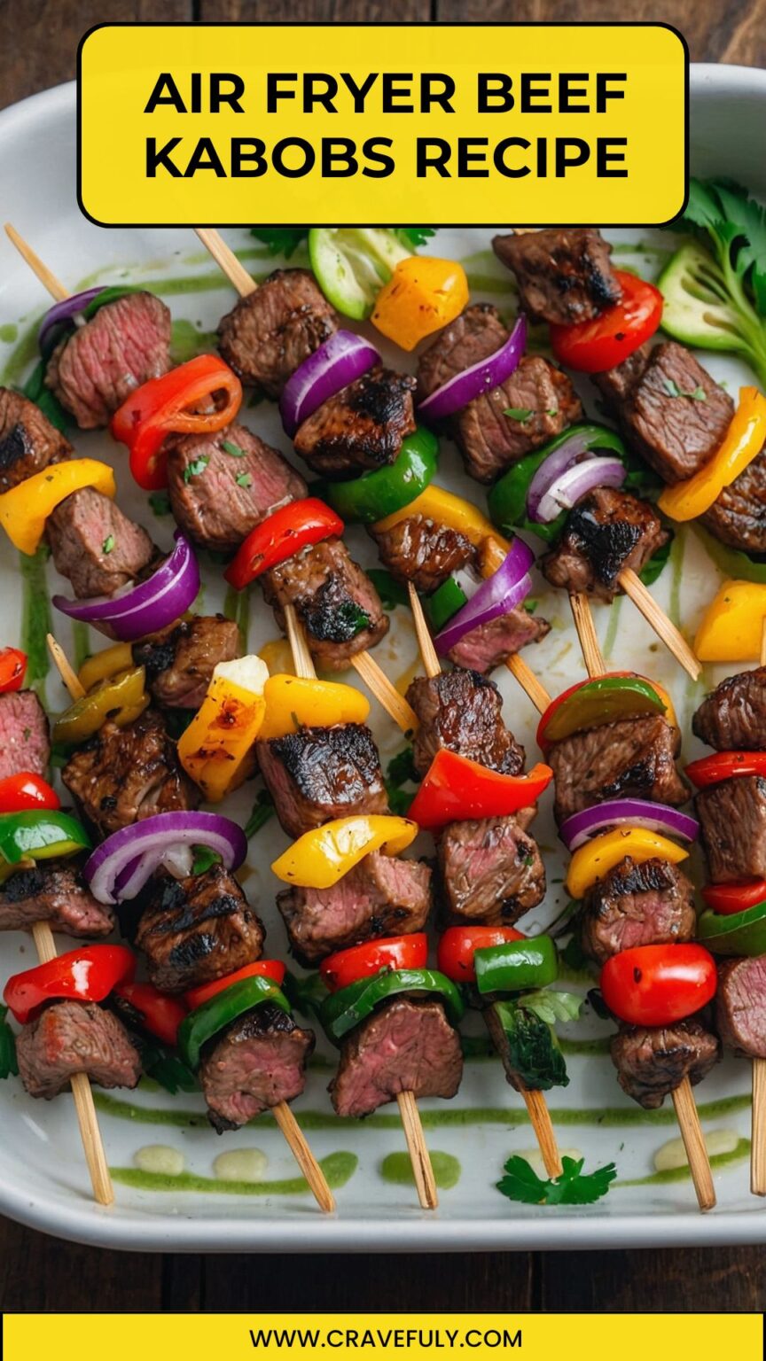 Air Fryer Beef Kabobs Recipe - Cravefuly