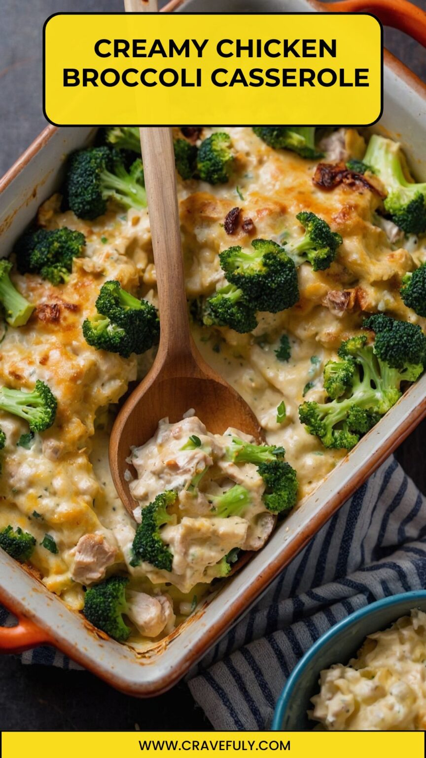 Creamy Chicken Broccoli Casserole Recipe - Cravefuly