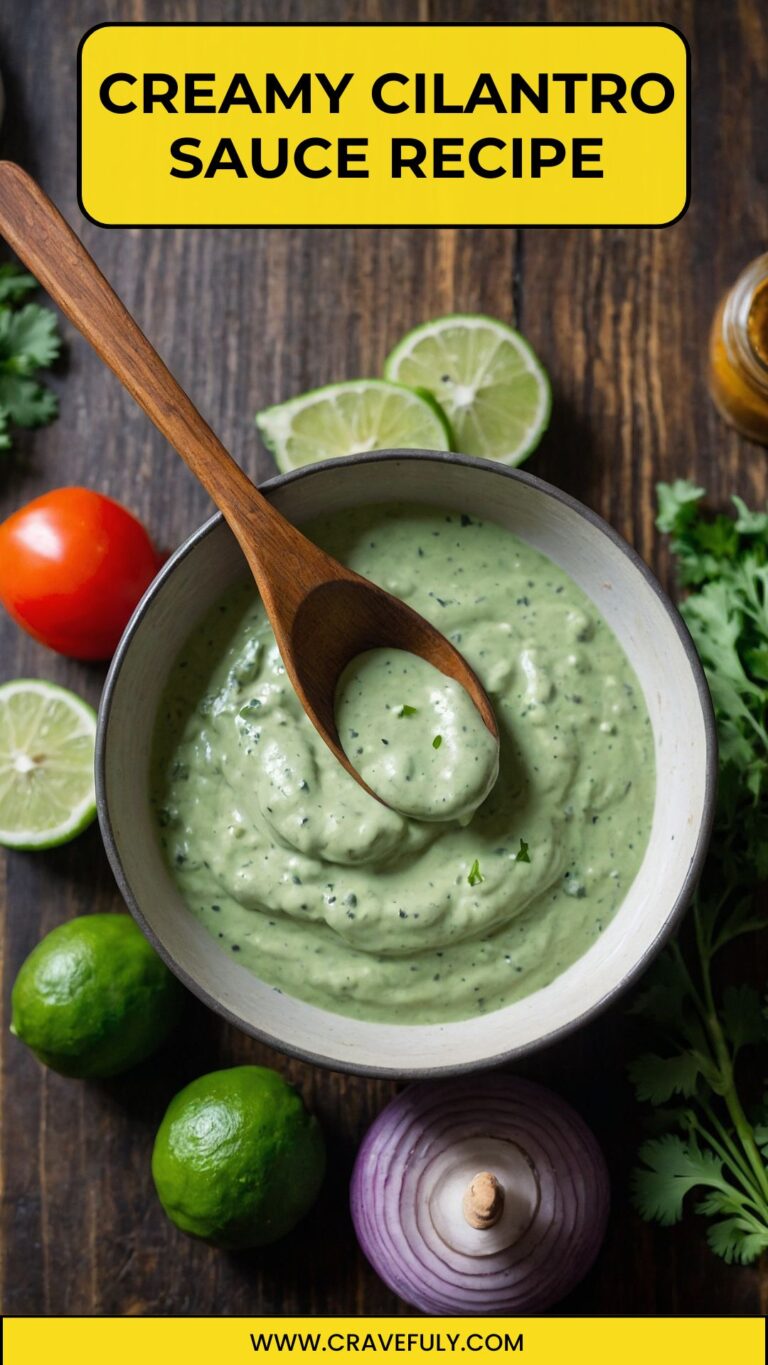 Creamy Cilantro Sauce Recipe - Cravefuly