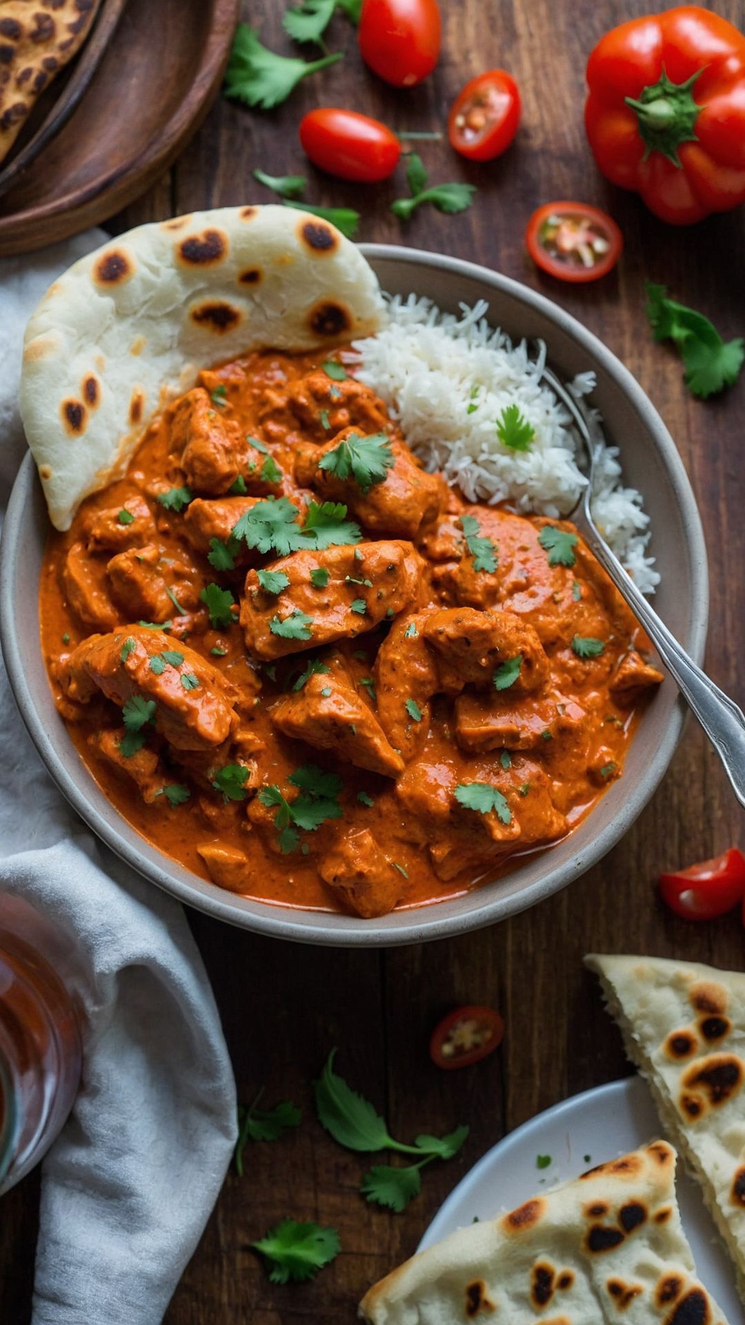 Easy Chicken Tikka Masala With Stove Top Garlic Naan - Cravefuly