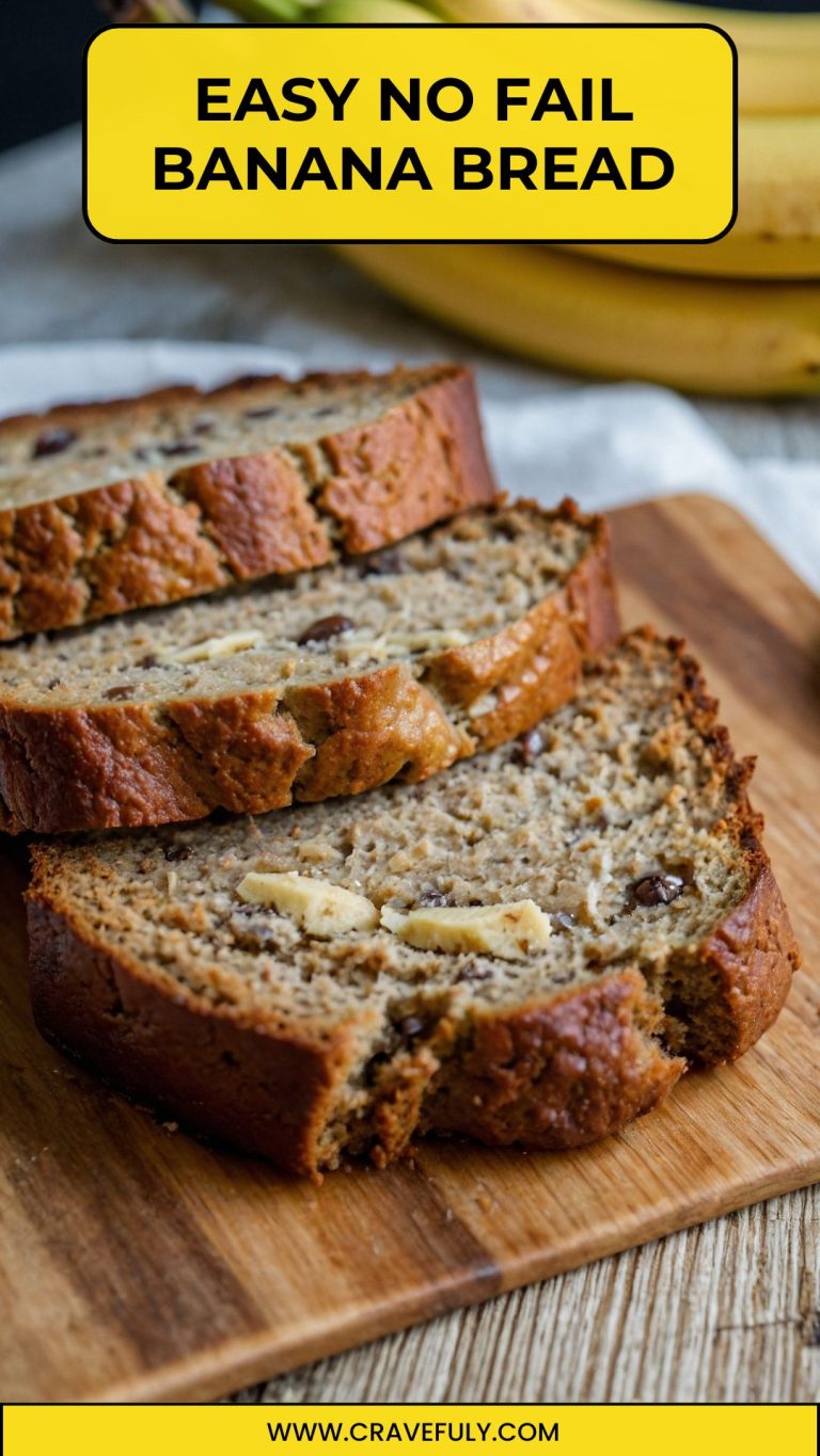 Easy No-Fail Banana Bread - Cravefuly
