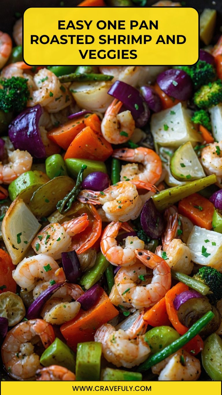 Easy One Pan Roasted Shrimp And Veggies - Cravefuly